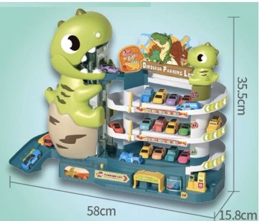 Automated Multi Storey carpark toy with Dinosaur Hill highway New ...