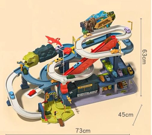 Automated Multi Storey carpark toy with Dinosaur Hill highway New ...