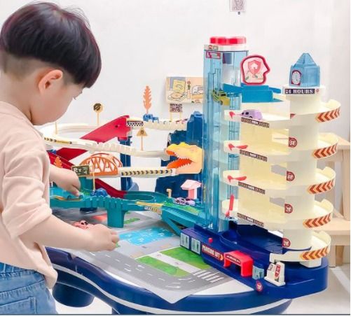 Automated Multi Storey carpark toy with Dinosaur Hill highway New ...