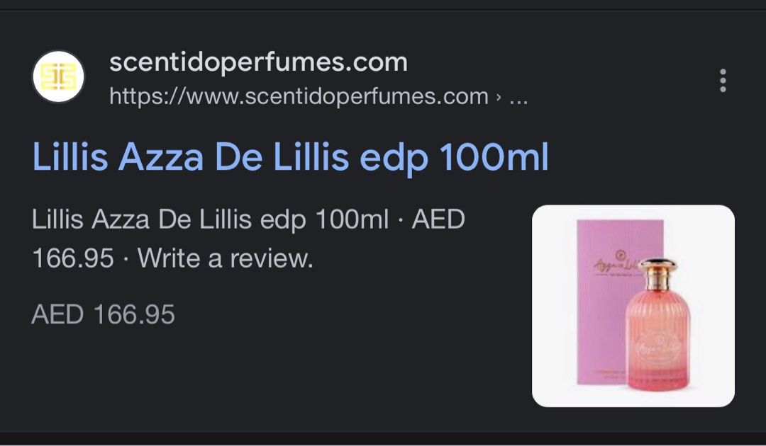 Azza de Lillis Eau de Parfum (Perfume), Beauty & Personal Care ...