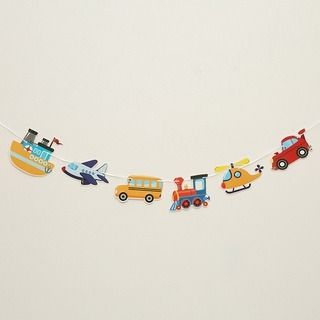 Birthday Transportation Theme Party Plane Police Car School Bus Truck ...