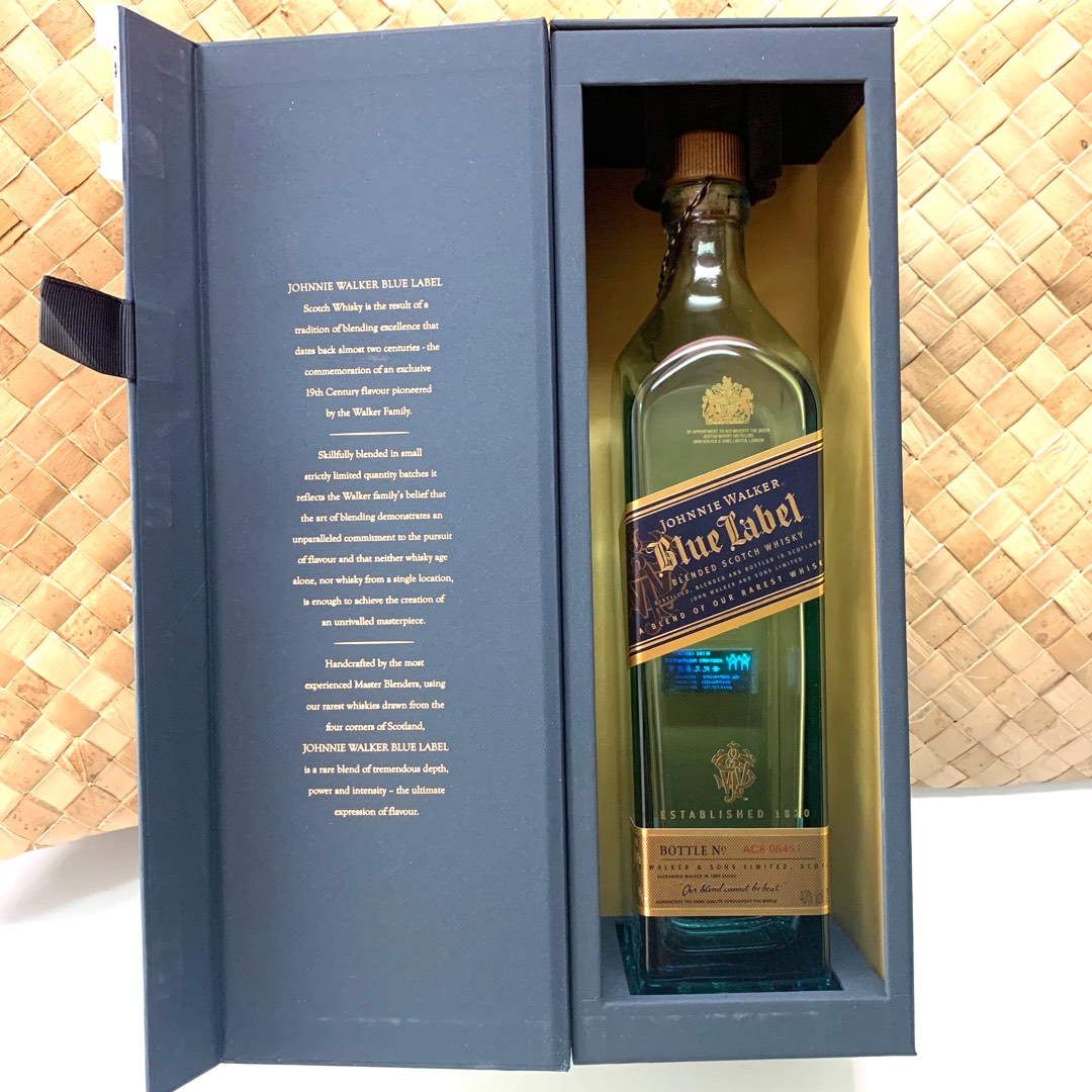 Blue Label Glass Bottle Only Empty on Carousell