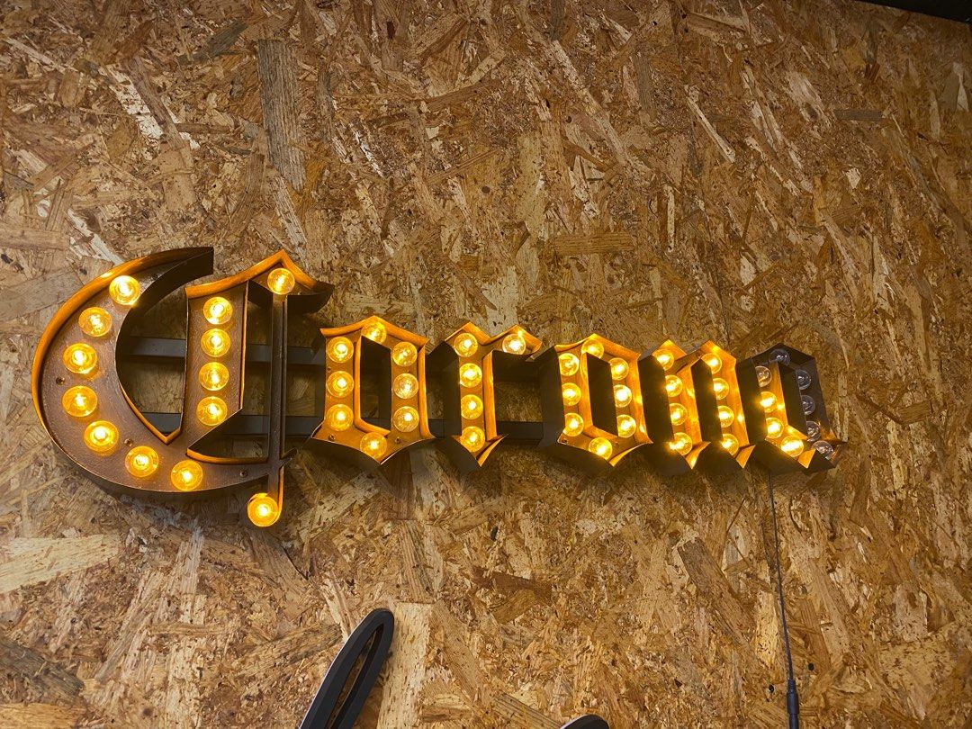 Bulb Signage, Furniture & Home Living, Home Decor, Wall Decor on Carousell