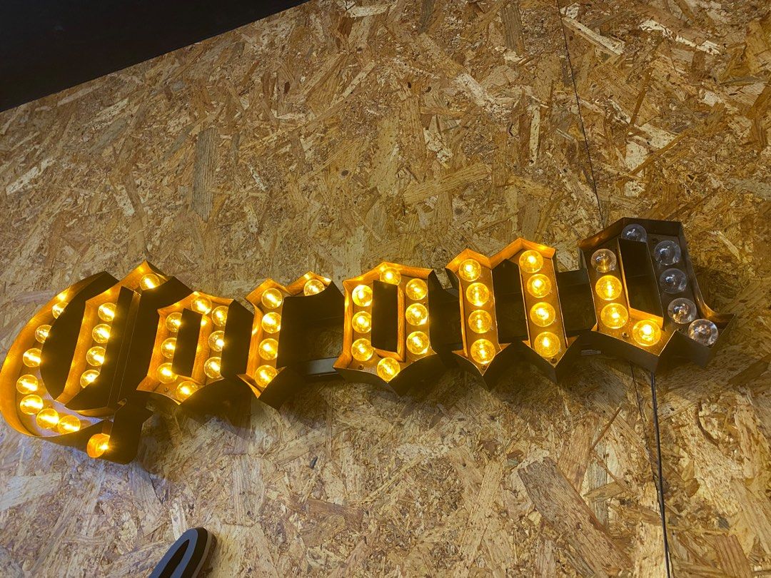 Bulb Signage, Furniture & Home Living, Home Decor, Wall Decor on Carousell