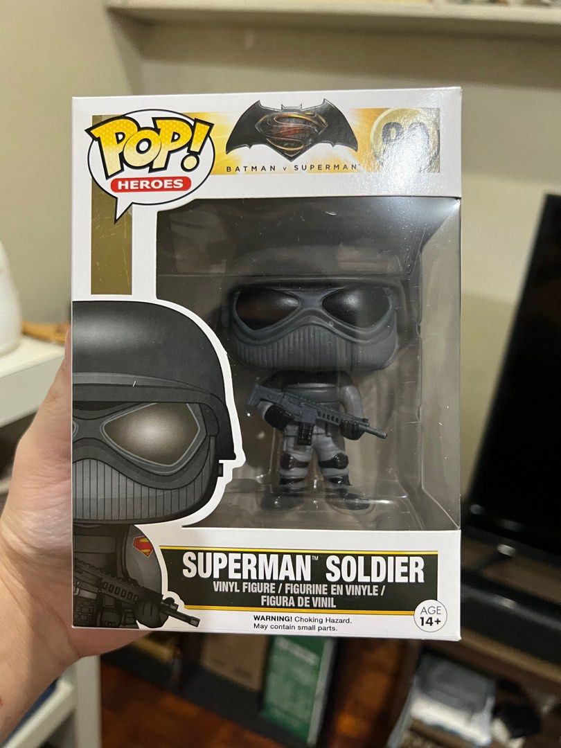 BVS Superman Soldier Funko Pop, Hobbies & Toys, Toys & Games on Carousell