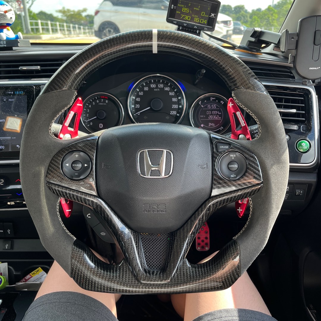 Carbon steering for Honda City/Jazz/Vezel, Car Accessories, Accessories ...