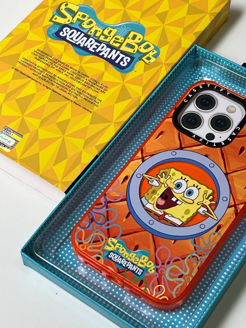 CASETiFY x Sponge Bob case for iPhone 13 Pro, 手提電話, 電話及其他裝置配件, 手機套及手機殻 - Carousell