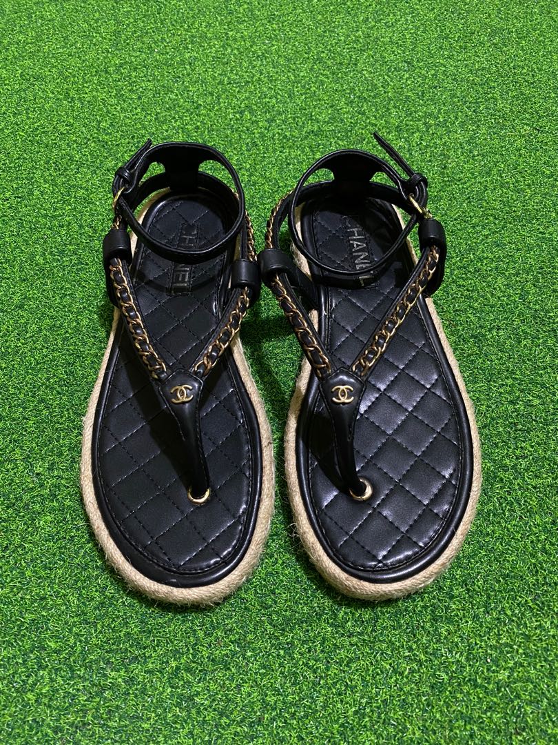 Chanel chain sandals on Carousell