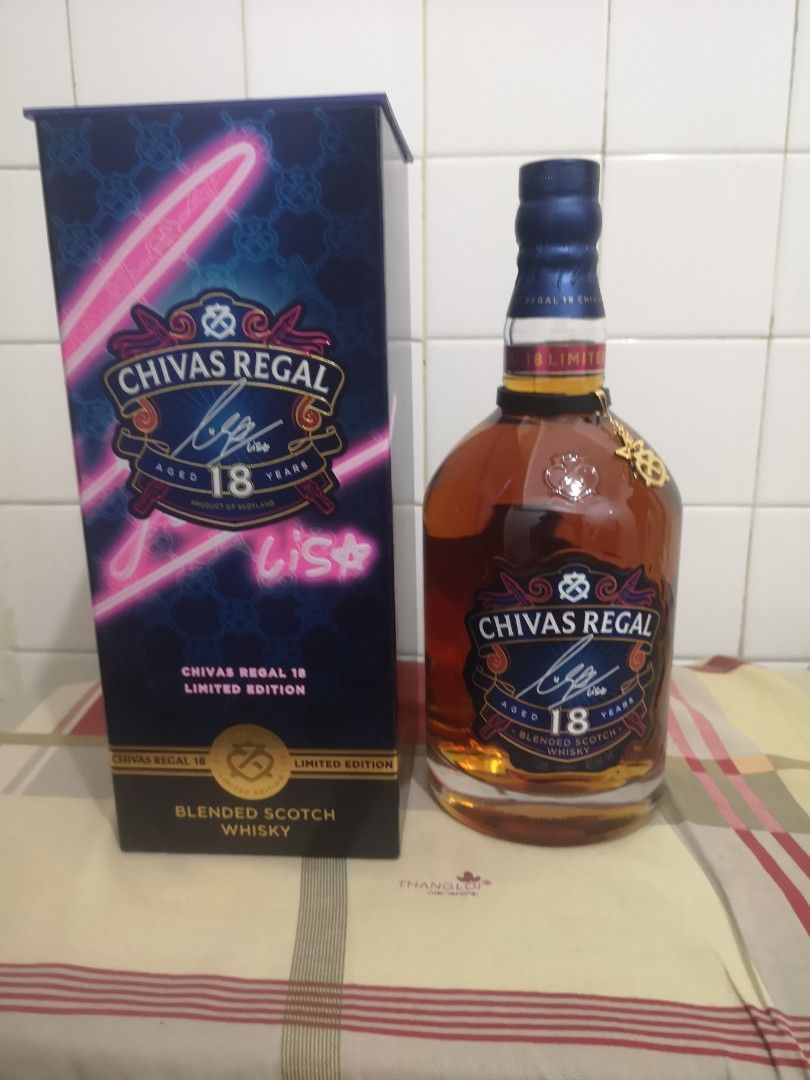 Chivas Regal 18 Years x Lisa Limited Edition, Food & Drinks, Alcoholic Beverages on Carousell