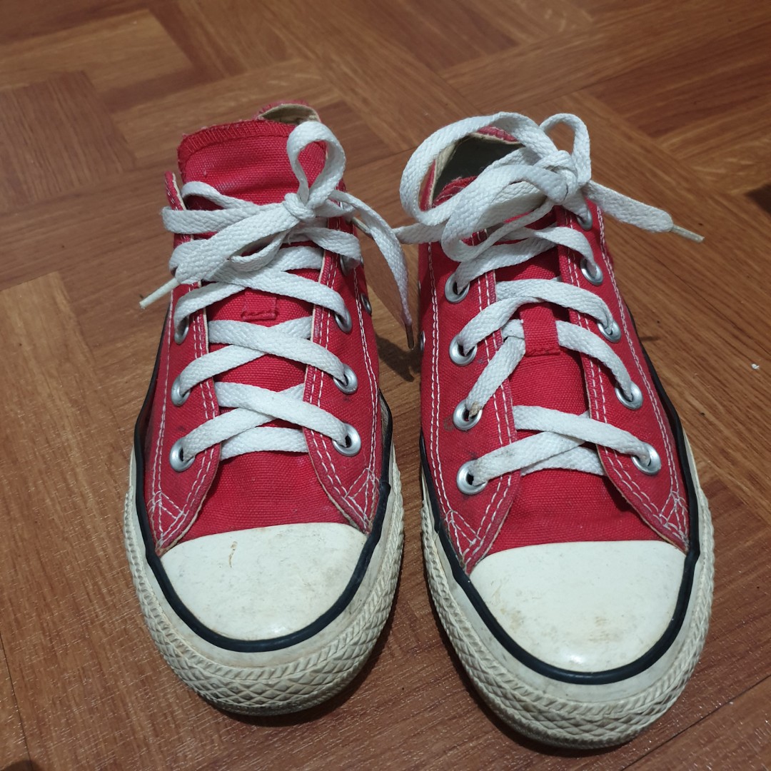 Classic Red Converse, Women's Fashion, Footwear, Sneakers on Carousell