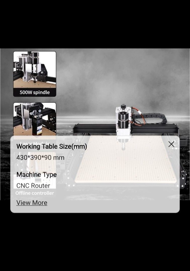 CNC router machine 500W for wood metal accrylic cutting etc. GRBL ...