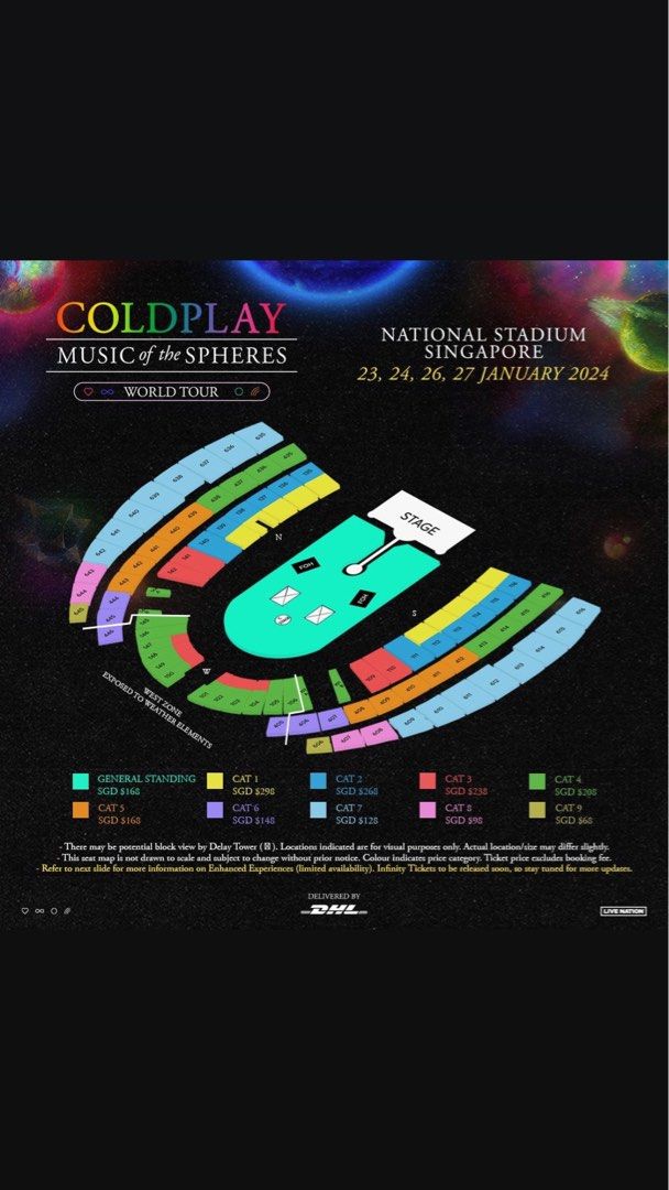 Coldplay standing tickets 31 jan, Tickets & Vouchers, Event Tickets on ...