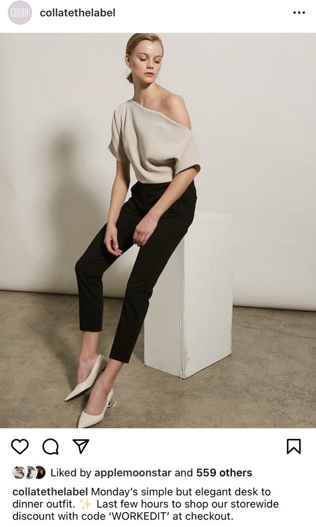 Collate the label black work pants, Women's Fashion, Bottoms, Other ...