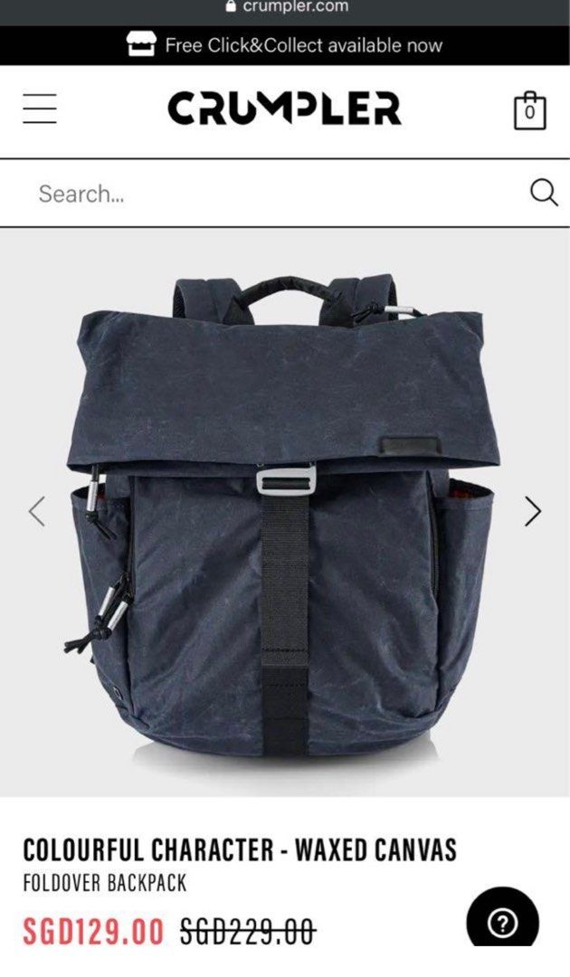 CRUMPLER COLOURFUL CHARACTER - WAXED CANVAS, Men's Fashion, Bags ...