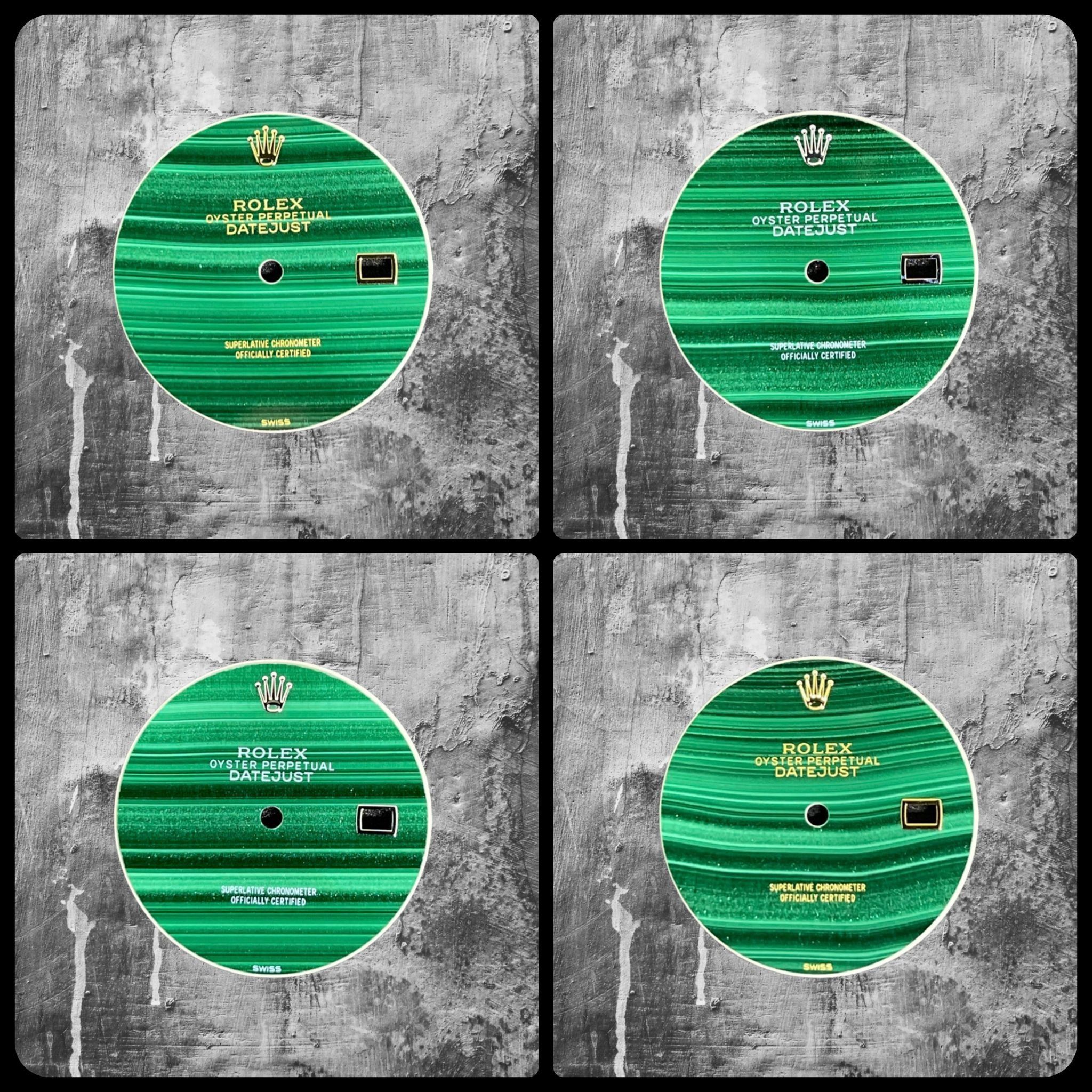 Custom Malachite Watch Dial For Rolex Datejust 36mm - Caliber 3035 ...