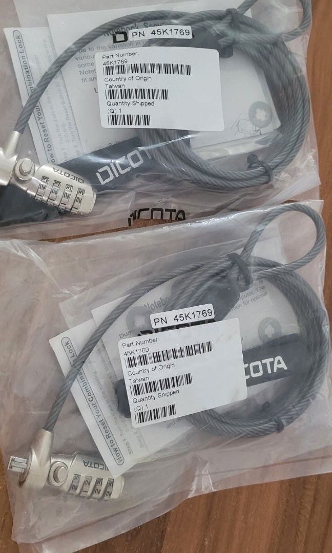 Dicota Laptop Combination Tether Lock with Security Cable, Computers ...