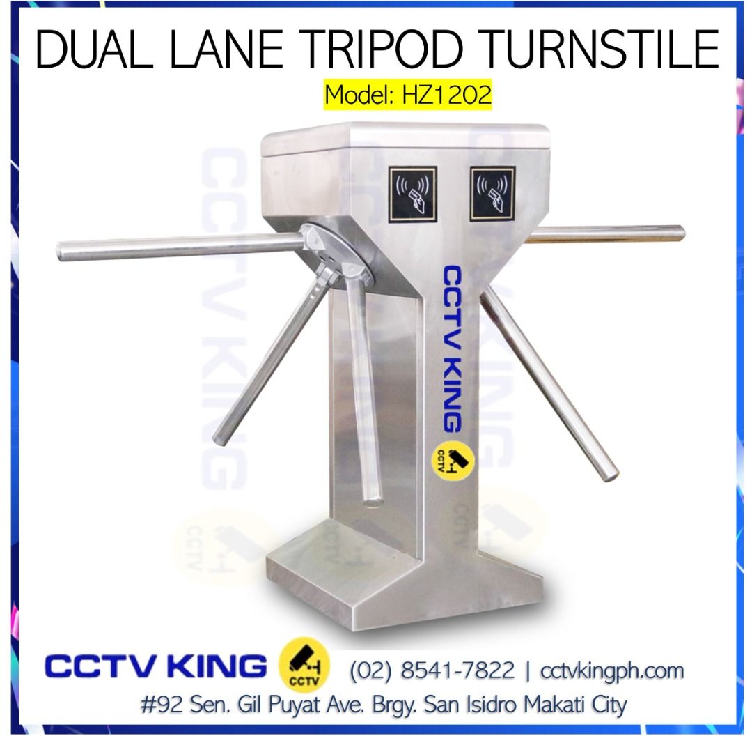 Dual Lane Tripod Turnstile, Turnstile , 2-way Electric Tripod Turnstile ...