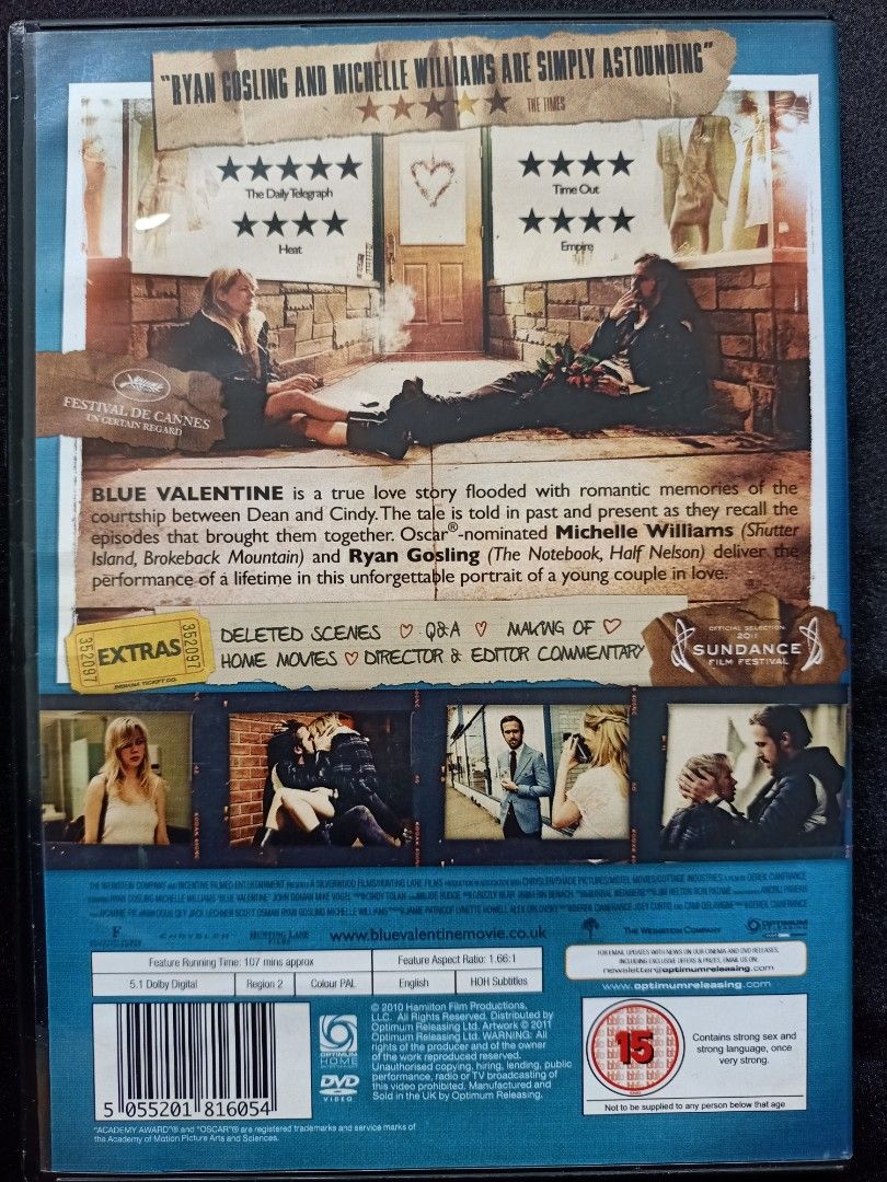 DVD Blue Valentine, Hobbies & Toys, Music & Media, CDs & DVDs on Carousell