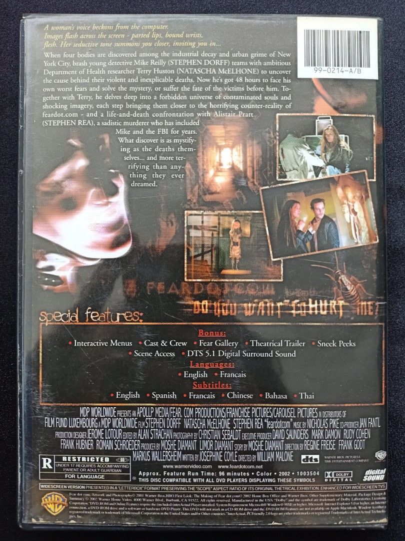 DVD FeardotCom, Hobbies & Toys, Music & Media, CDs & DVDs on Carousell