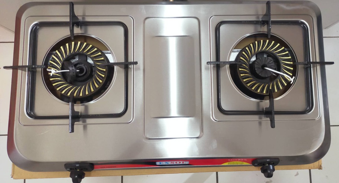 EXSOL DOUBLE BURNER GAS STOVE, Furniture & Home Living, Kitchenware ...