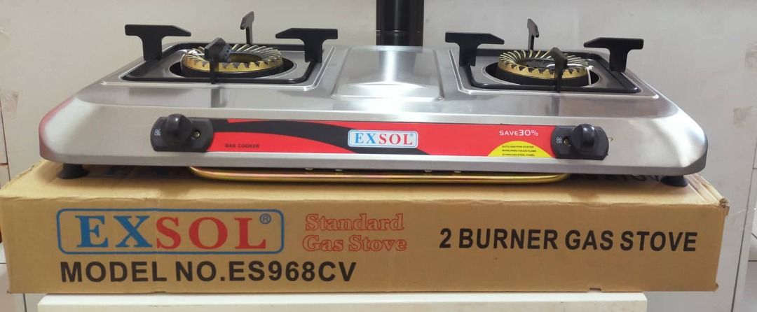 EXSOL DOUBLE BURNER GAS STOVE, Furniture & Home Living, Kitchenware & Tableware, Cookware ...