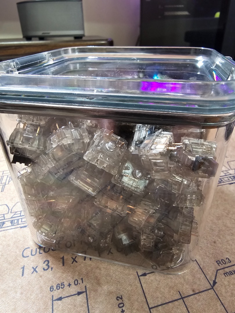 Gateron Box Ink Black V2 Switches (Lubed + Filmed) x 85, Computers ...