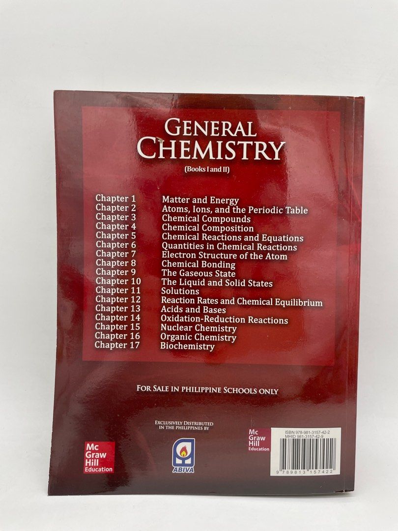 General Chemistry (Book 1 and 2) on Carousell