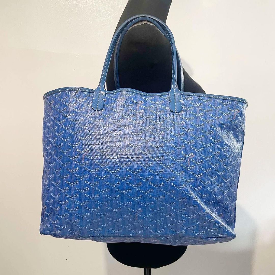 Goyard St Louis Blue PM, Luxury, Bags & Wallets on Carousell