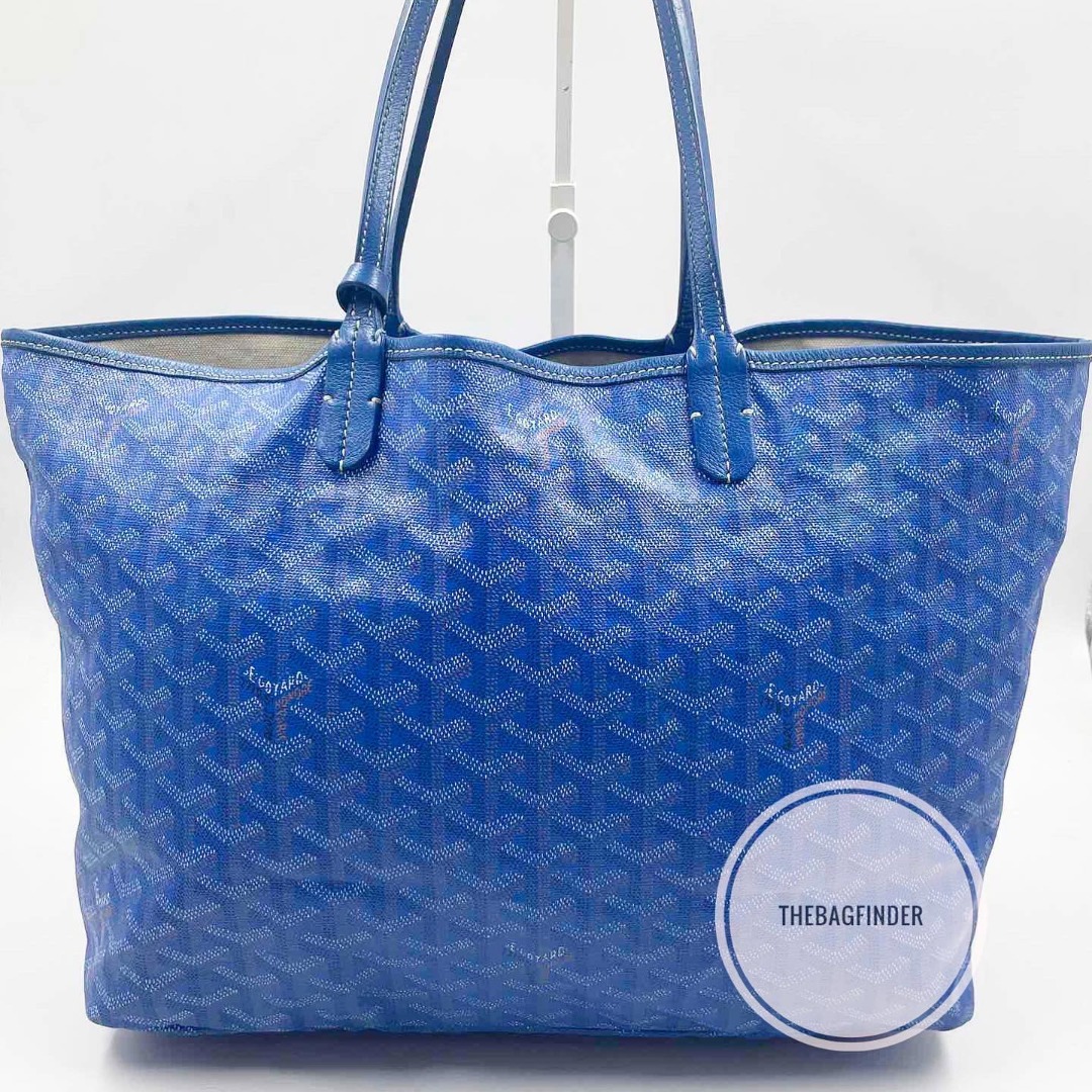 Goyard St Louis Blue PM, Luxury, Bags & Wallets on Carousell