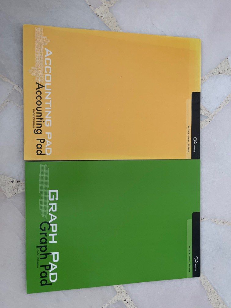 graph & accounting pad, Hobbies & Toys, Books & Magazines, Assessment ...