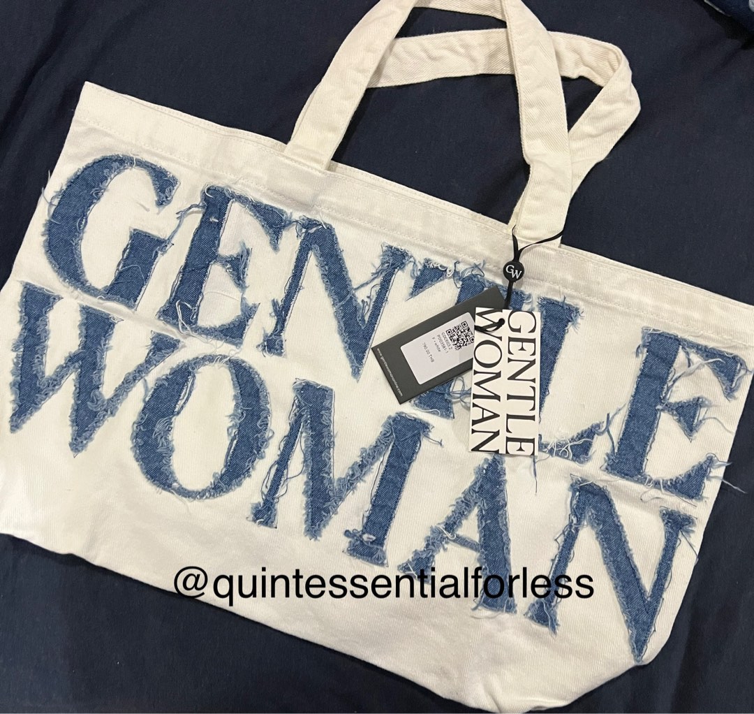 [On hand] Authentic GW Denim Tote Bag White, Women's Fashion, Bags ...