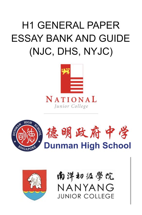 H1 General Paper GP notes: Model Essays and essay outlines bank and ...