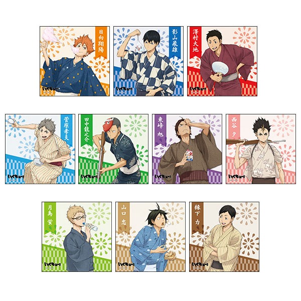 Haikyuu!! Mini Stand Summer Festival Shikishi Trading Boards - Karasuno ...