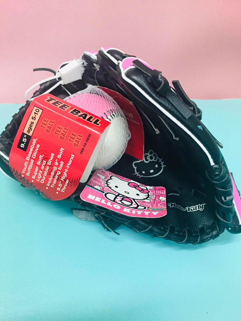 Hello Kitty Baseball, Softball Glove Tee Ball Set on Carousell