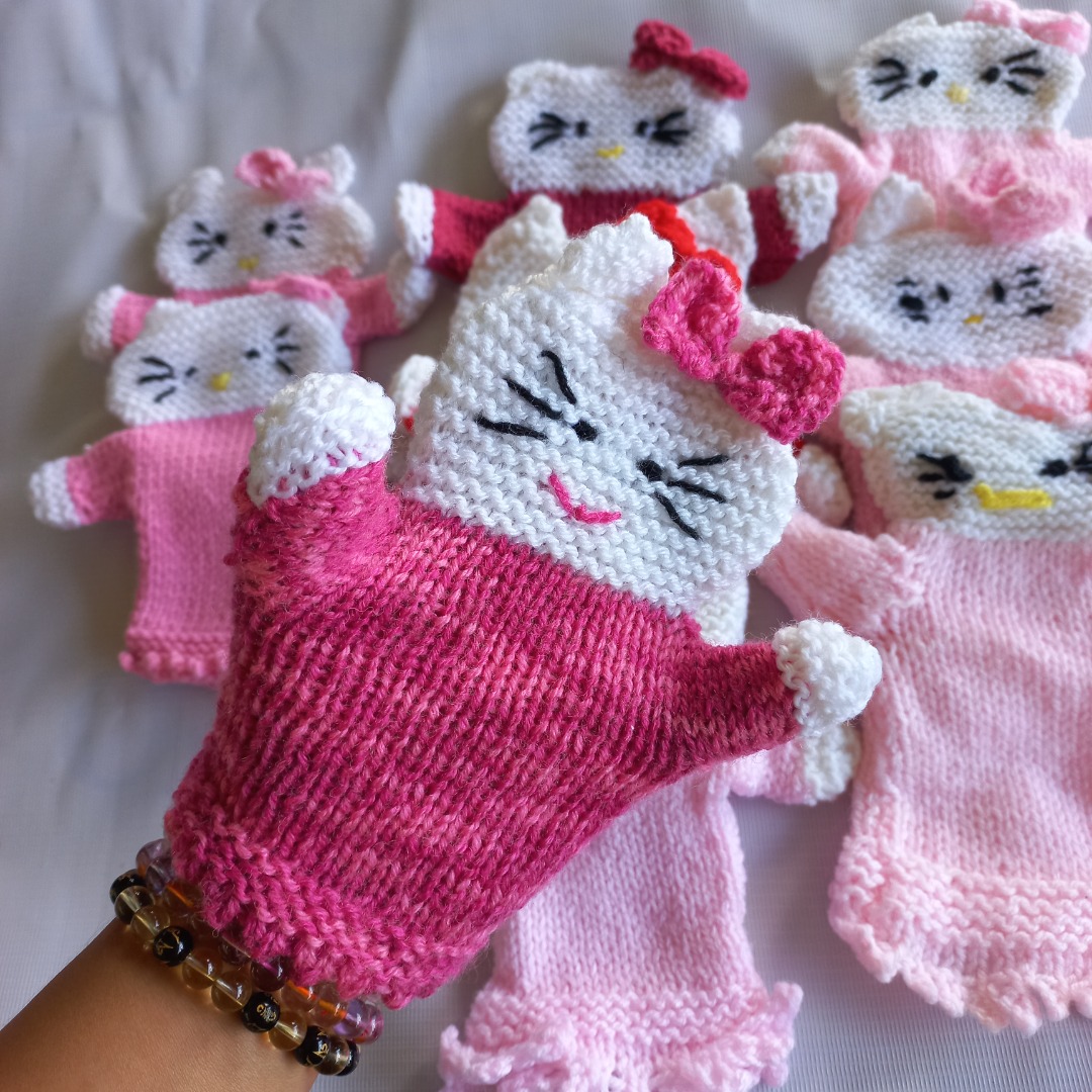 Hello Kitty Knitted Hand Puppet, Babies & Kids, Infant Playtime on ...