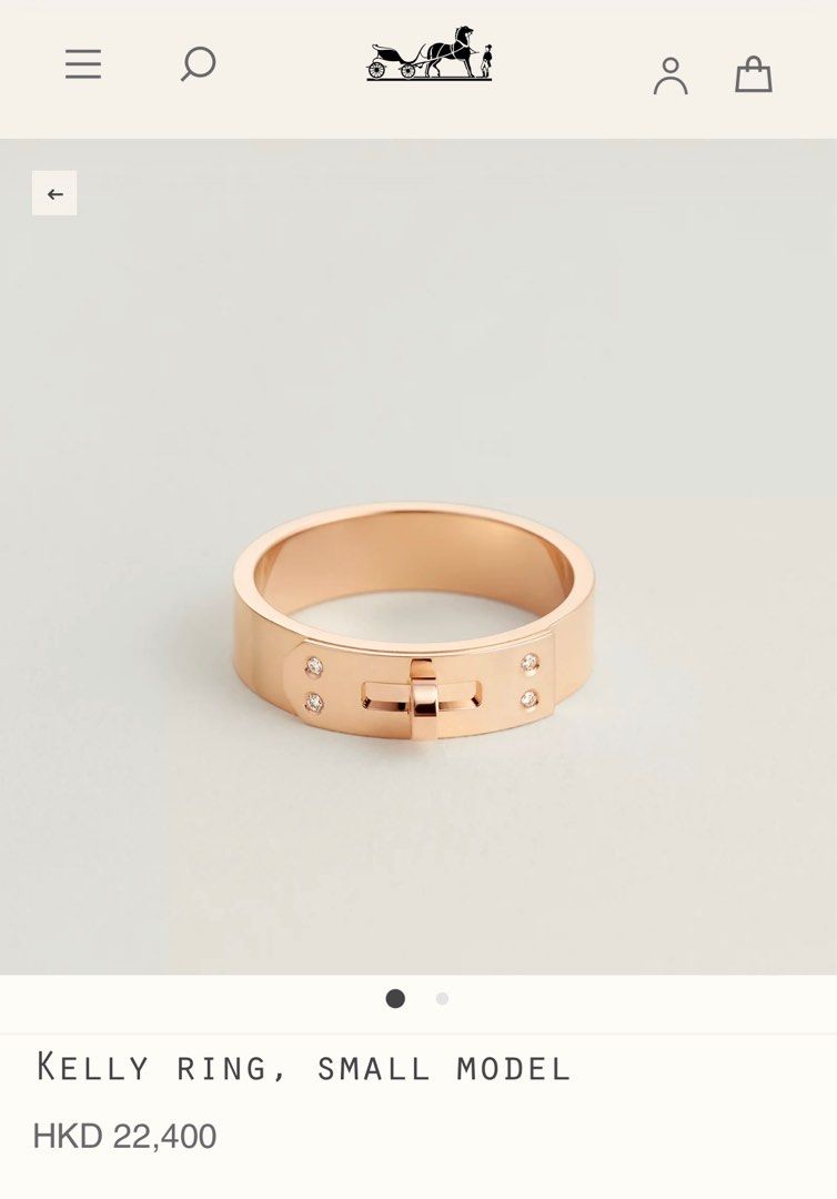Hermes Kelly Ring (diamond), 名牌, 飾物及配件 - Carousell