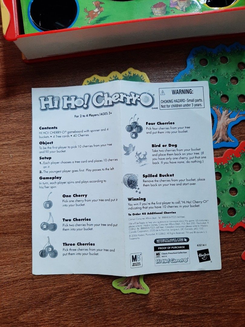 Hi ho cherry o game, Toys & Collectibles, Permainan Papan & Kartu di ...