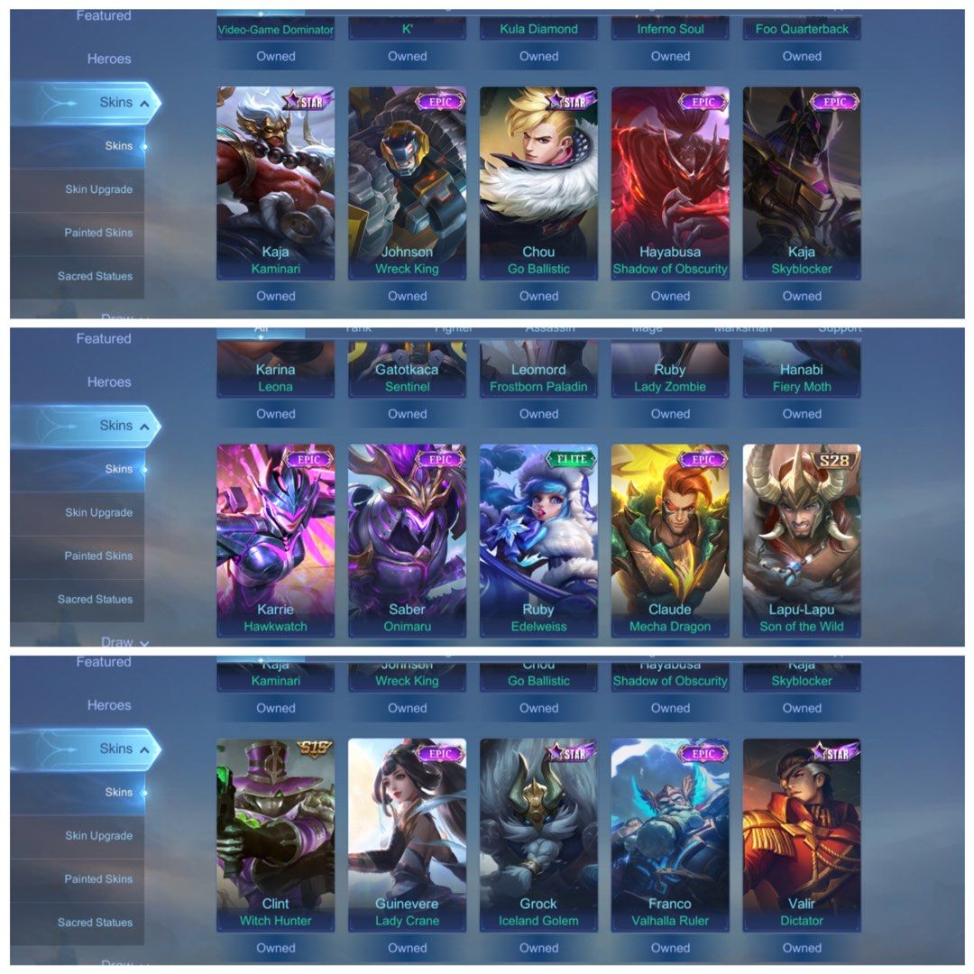 *HIGH WINRATE* *SUPER STACKED* Mobile Legends Account / mlbb / ml acc ...