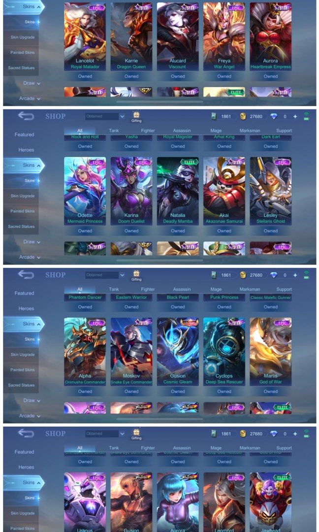 *HIGH WINRATE* *SUPER STACKED* Mobile Legends Account / mlbb / ml acc ...