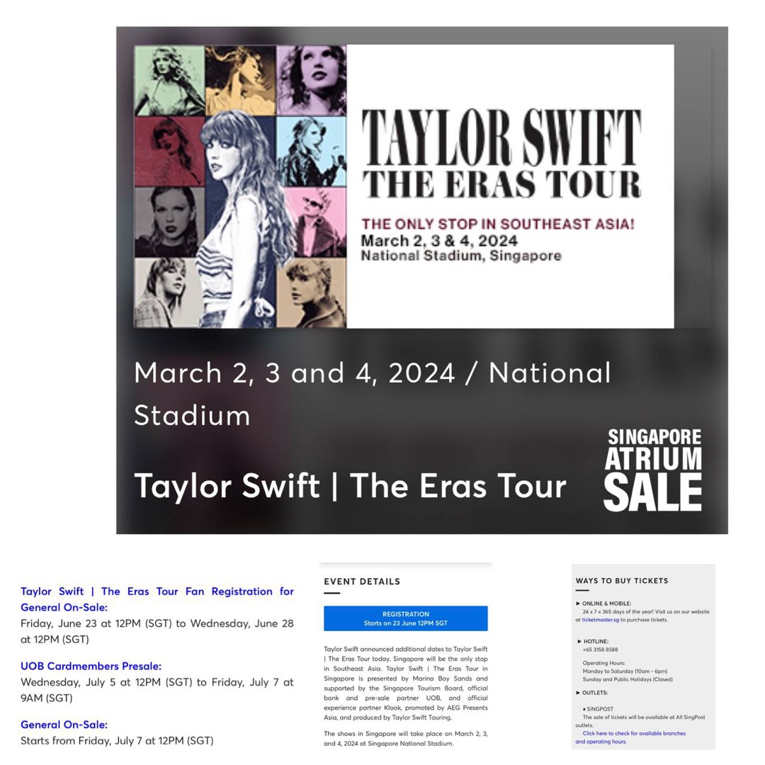 [HTB] Taylor Swift’s Era Tour, Tickets & Vouchers, Event Tickets on ...