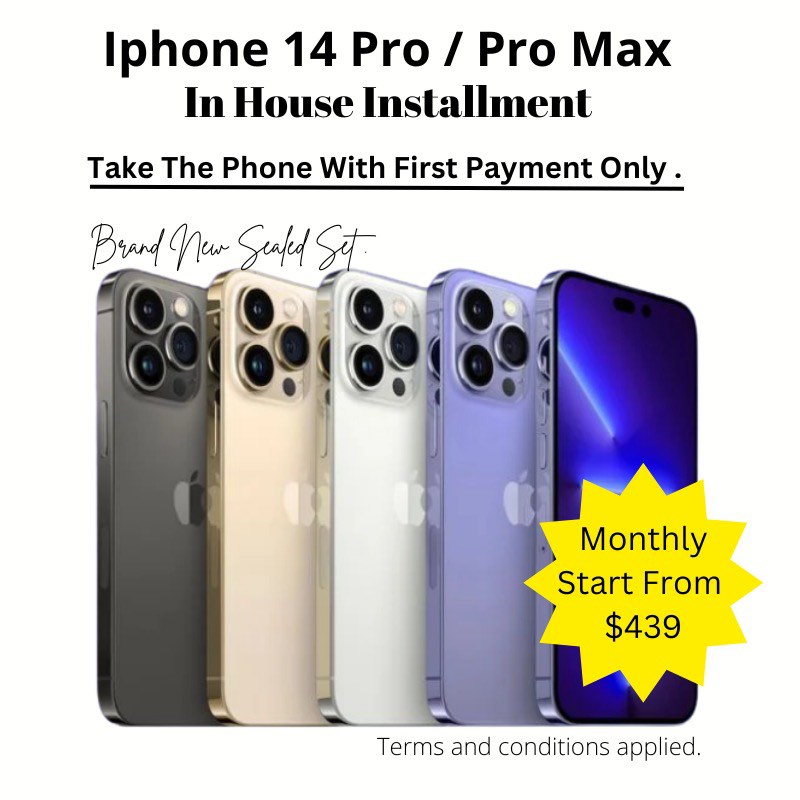 (Installment) IPhone 14 Pro Max 128GB Brand New, Mobile Phones ...