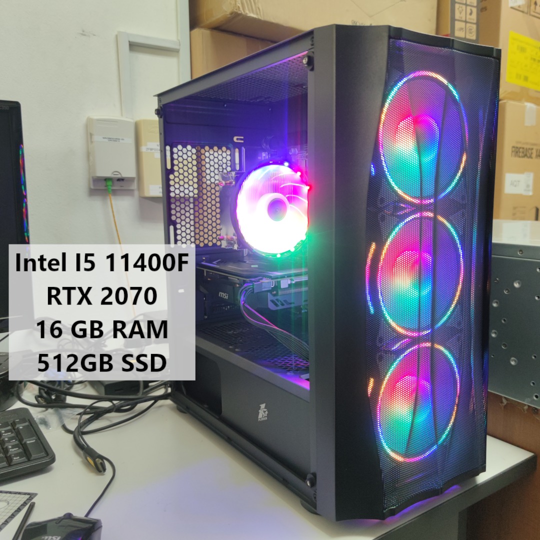 Intel I5 RTX 2070 I5 11400F Intel Core I5 Custom Built Budget Gaming PC ...