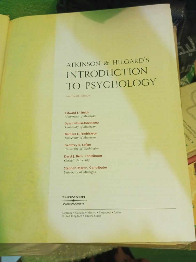 INTRODUCTION TO PSYCHOLOGY, Hobbies & Toys, Books & Magazines ...