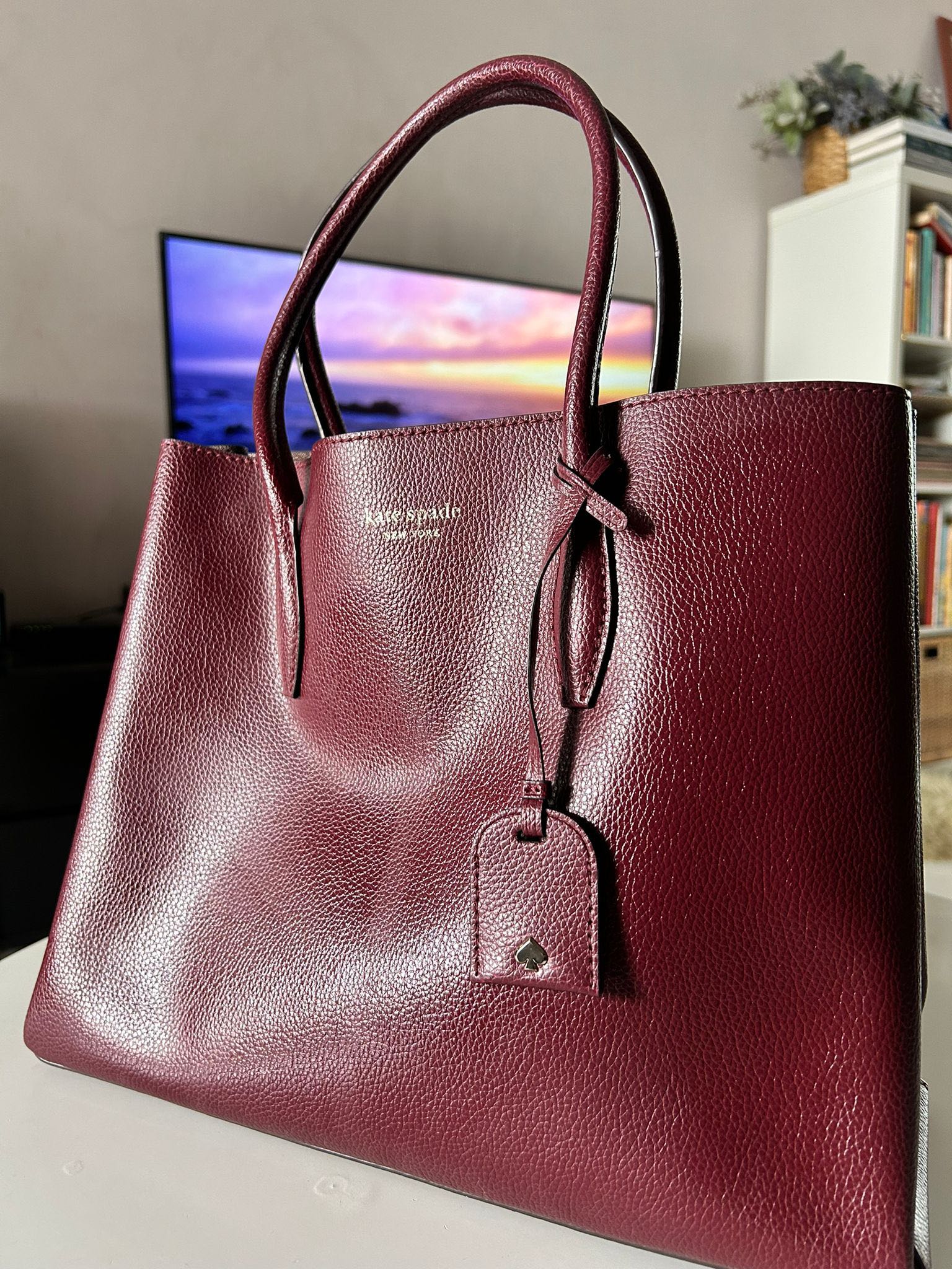 Kate Spade Leather Tote, Luxury, Bags & Wallets on Carousell
