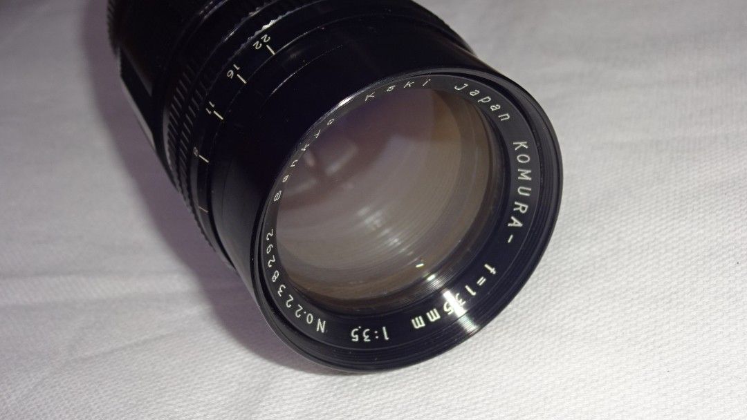 Komura 135mm f3.5 Lens made by Sankyo Kohki Japan manual M39 Mount (metal), Photography, Lens ...