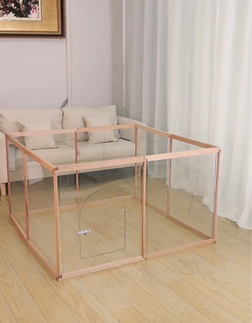 Korean Wood Pet Fence Dog Barricade Enclosure, Pet Supplies, Homes ...