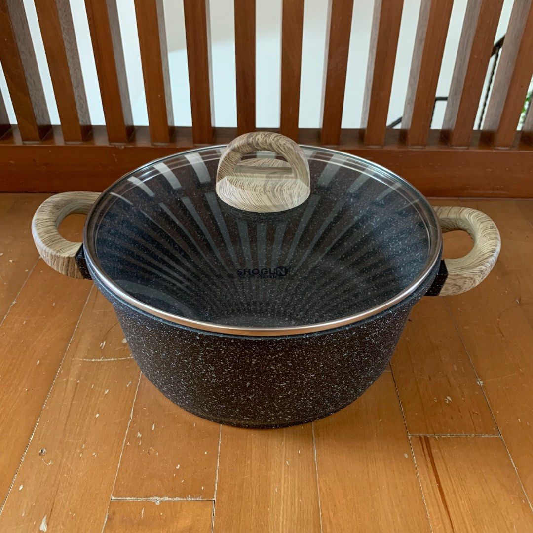 La Gourmet Shogun Japan nonstick granite cooking pot, Furniture & Home ...