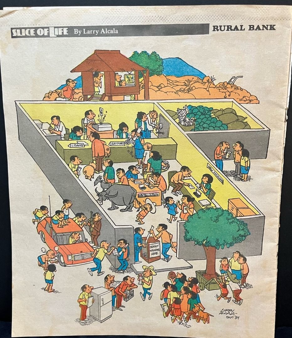 Larry Alcala Slice of Life "Rural Bank" Print on Carousell