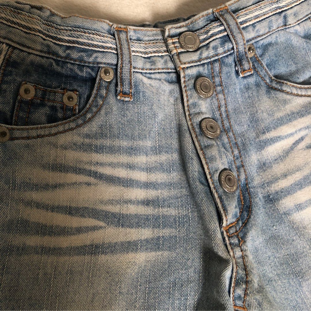 light washed light blue denim jeans maong pants from japan kpop ...