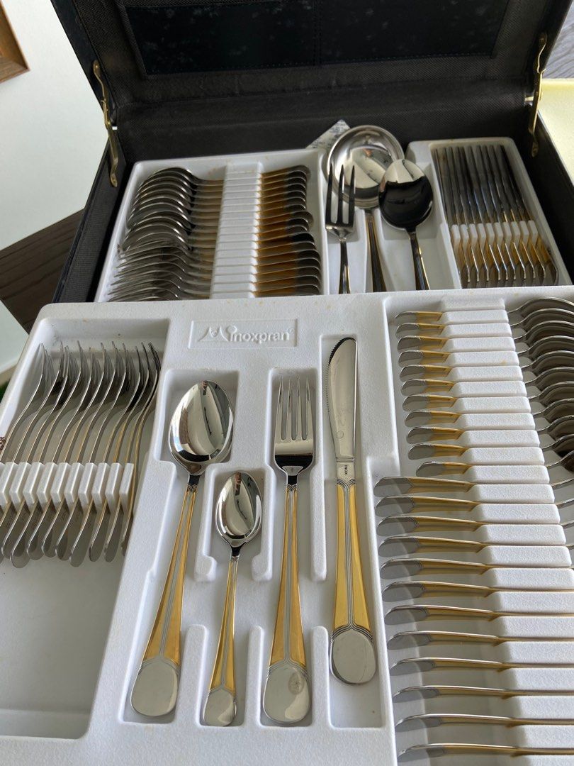 MADE IN ITALY Zanetti / Inoxpran 18/10 Stainless Steel 24k Gold Plated ...